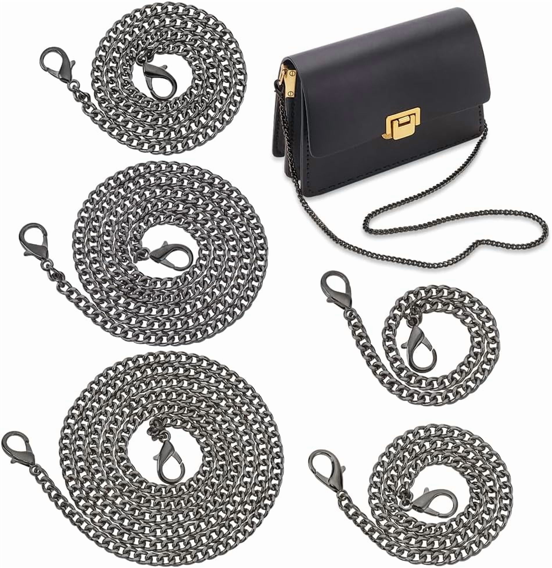 5 Sizes DIY Iron Purse Chains Metal Bag Chain Strap Replacement Handbag ...