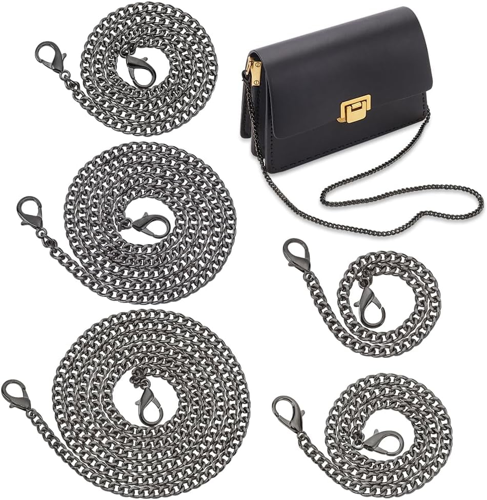 5 Sizes DIY Iron Purse Chains Metal Cross Bag Chain Strap Replacement ...