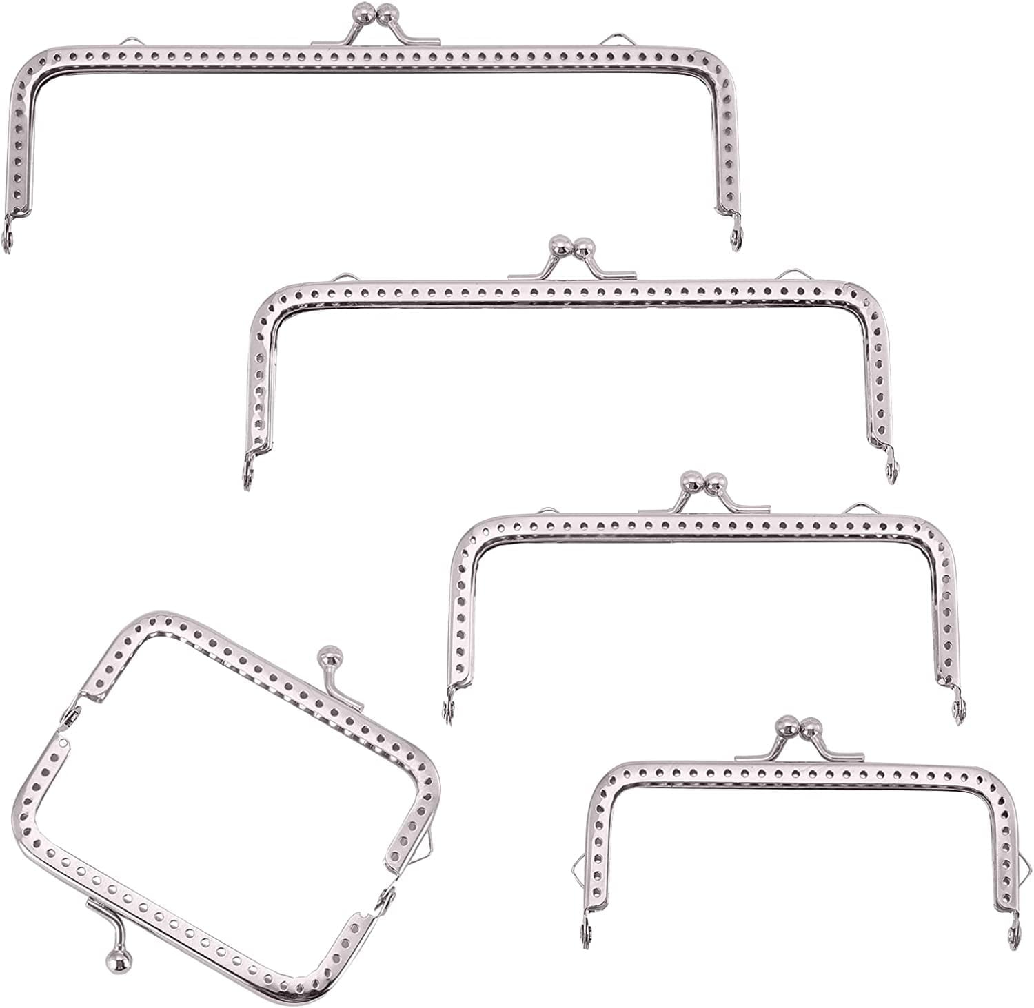 5 Sizes Metal Purse Frame Handle Kiss Clasp Lock Bag Clutch Frame ...
