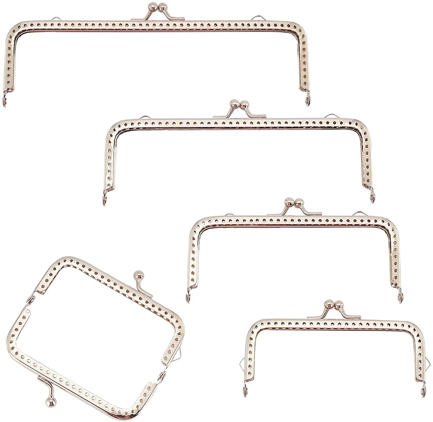 5 Sizes Metal Purse Frame Handle Kiss Clasp Lock Bag Clutch Frame ...