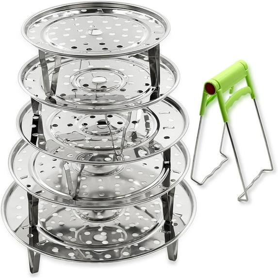 5 Sizes Stainless Steel Food Canner Rack, Pressure Cooker Steamer Rack ...