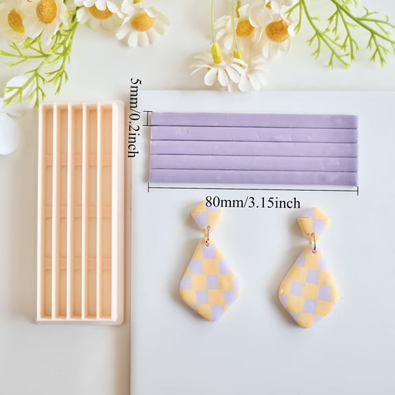5 Sizes Straight Line Clay DIY Earring Cutters for Epoxy Resin Molds ...