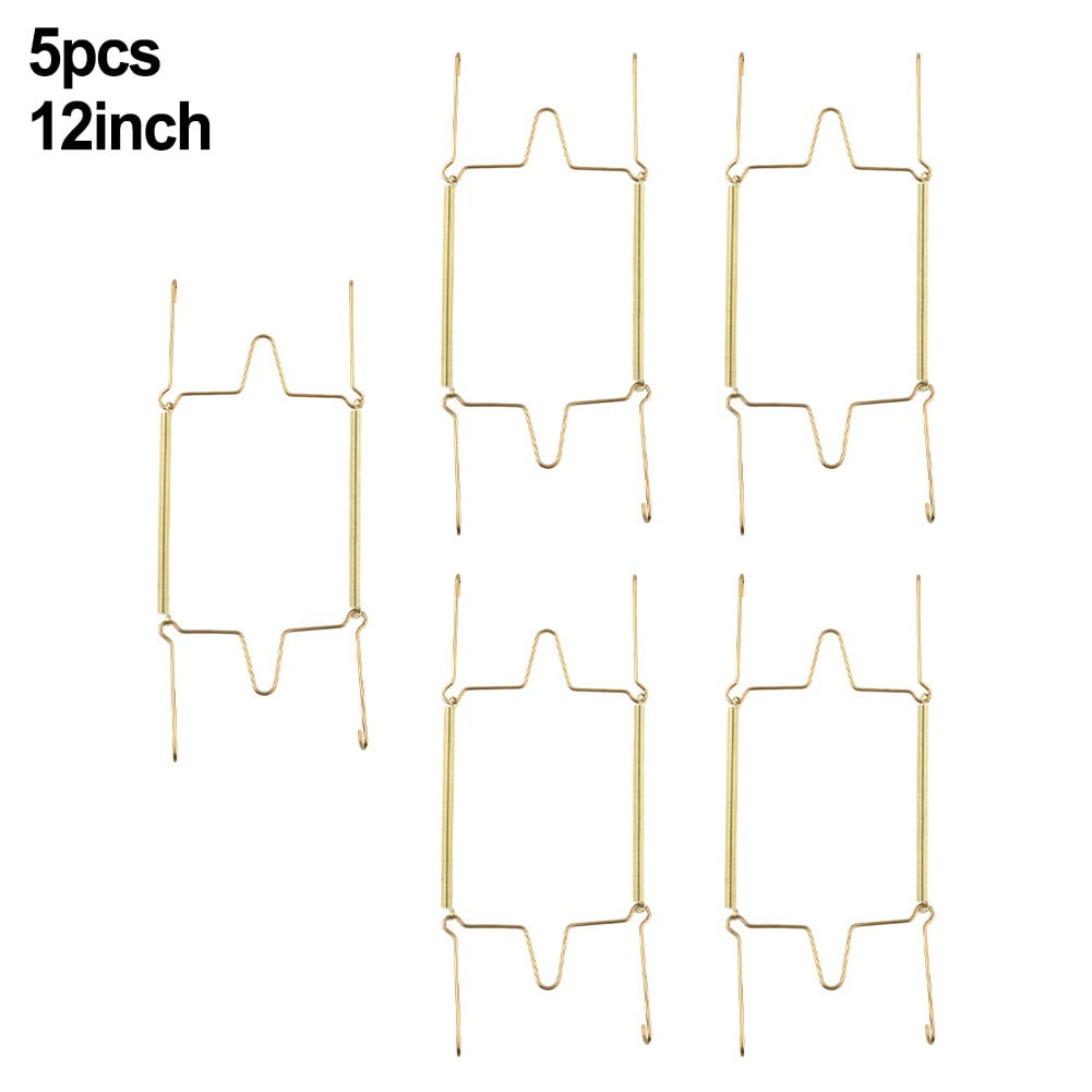 5 Sizes Wall Display Invisible Dish Hangers Adjustable Plate Spring ...
