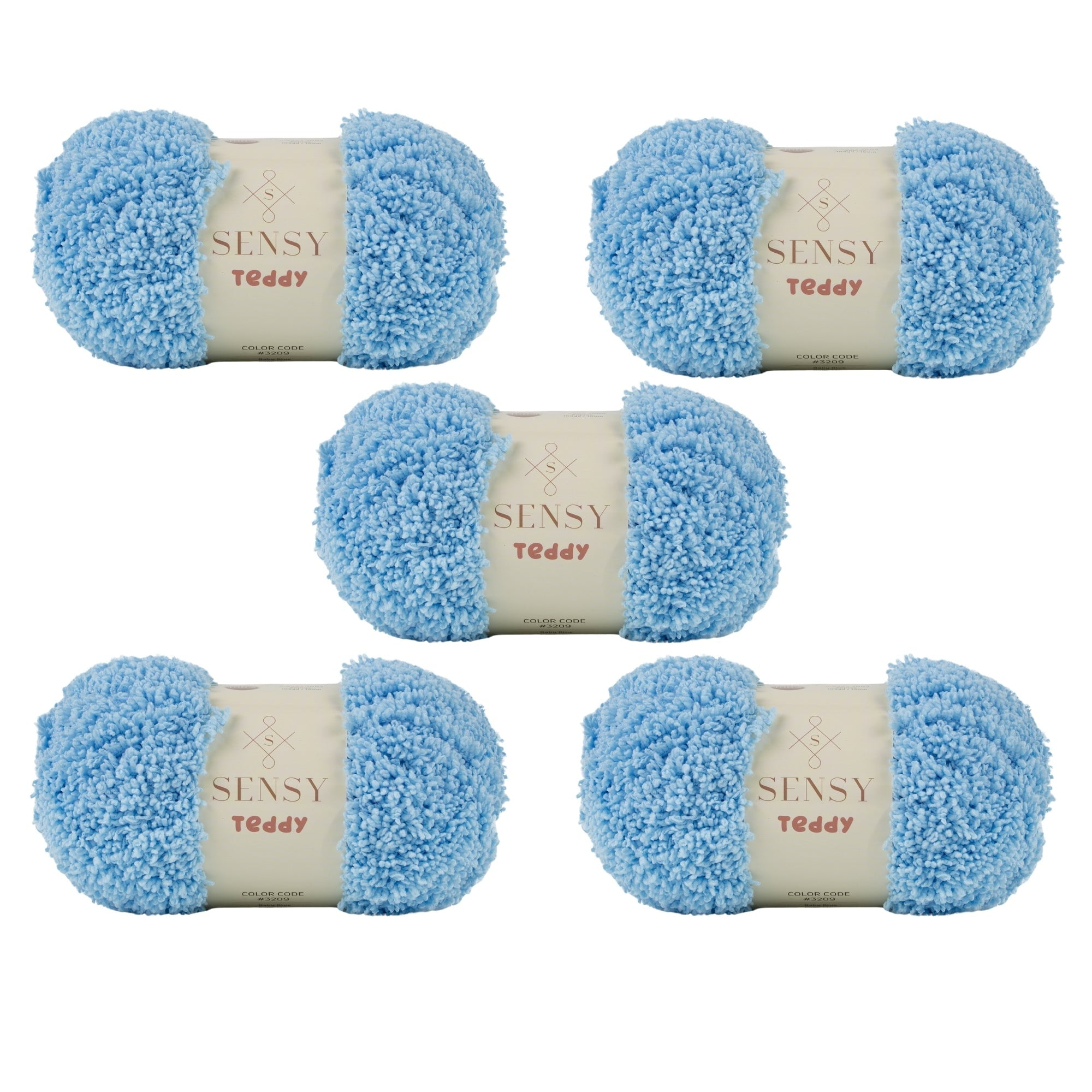 5 Skeins of Sensy Teddy Yarn for Crocheting, Sheepy Yarn, Sherpa Fleece ...