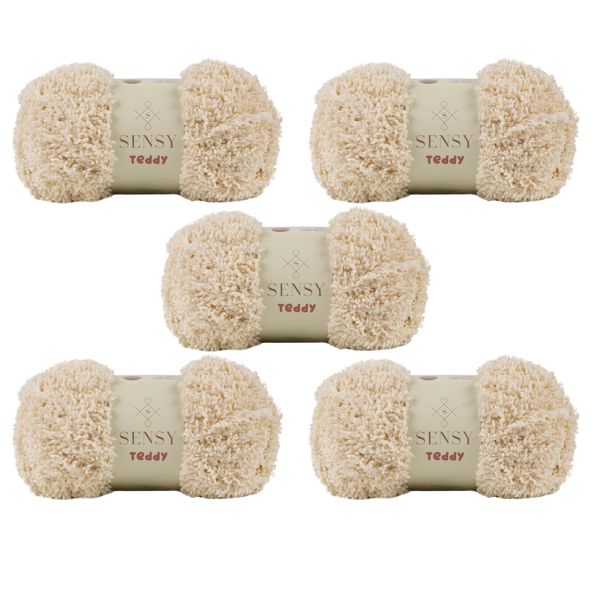5 Skeins of Sensy Teddy Yarn for Crocheting, Sheepy Yarn, Sherpa Fleece ...