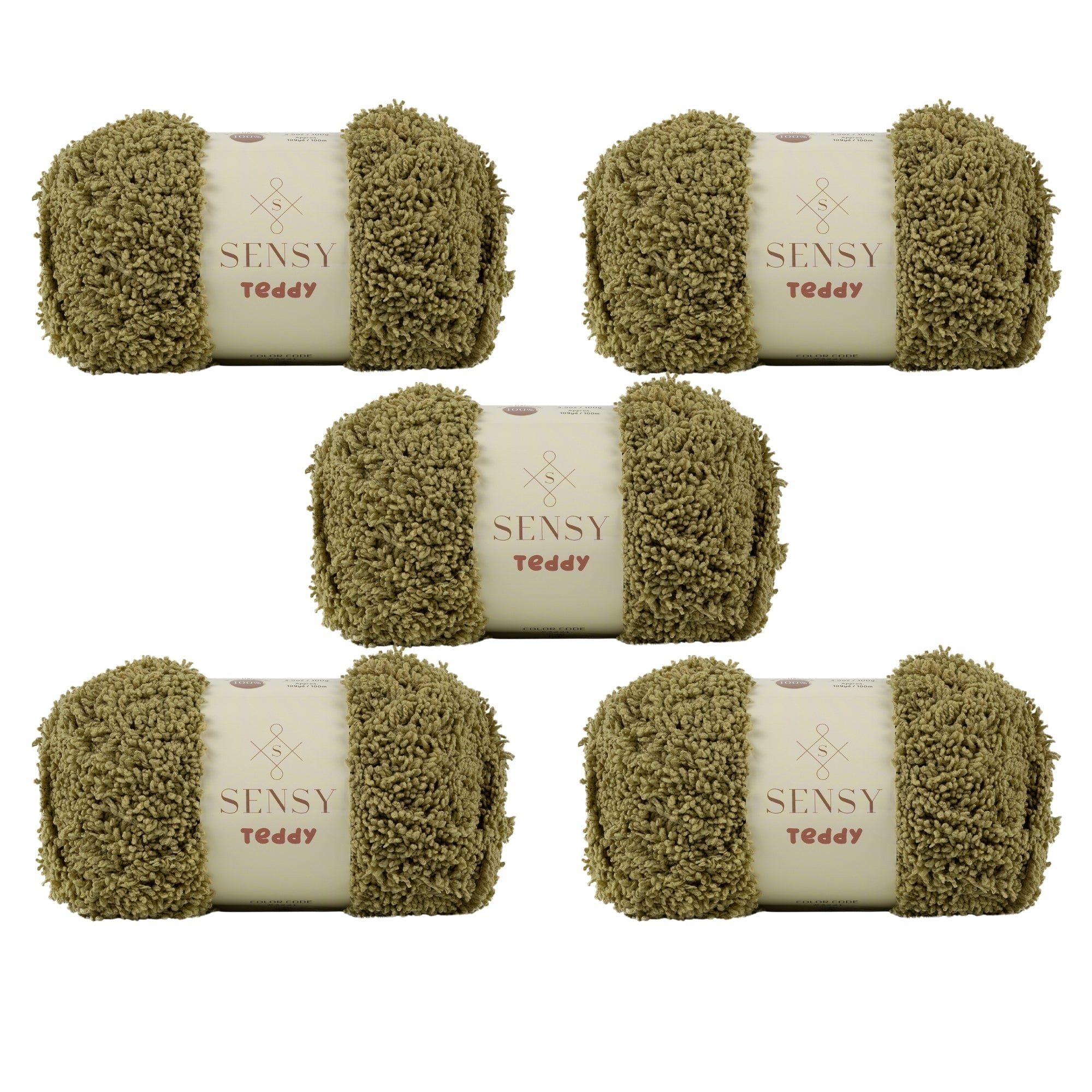 5 Skeins of Sensy Teddy Yarn for Crocheting, Sheepy Yarn, Sherpa Fleece ...