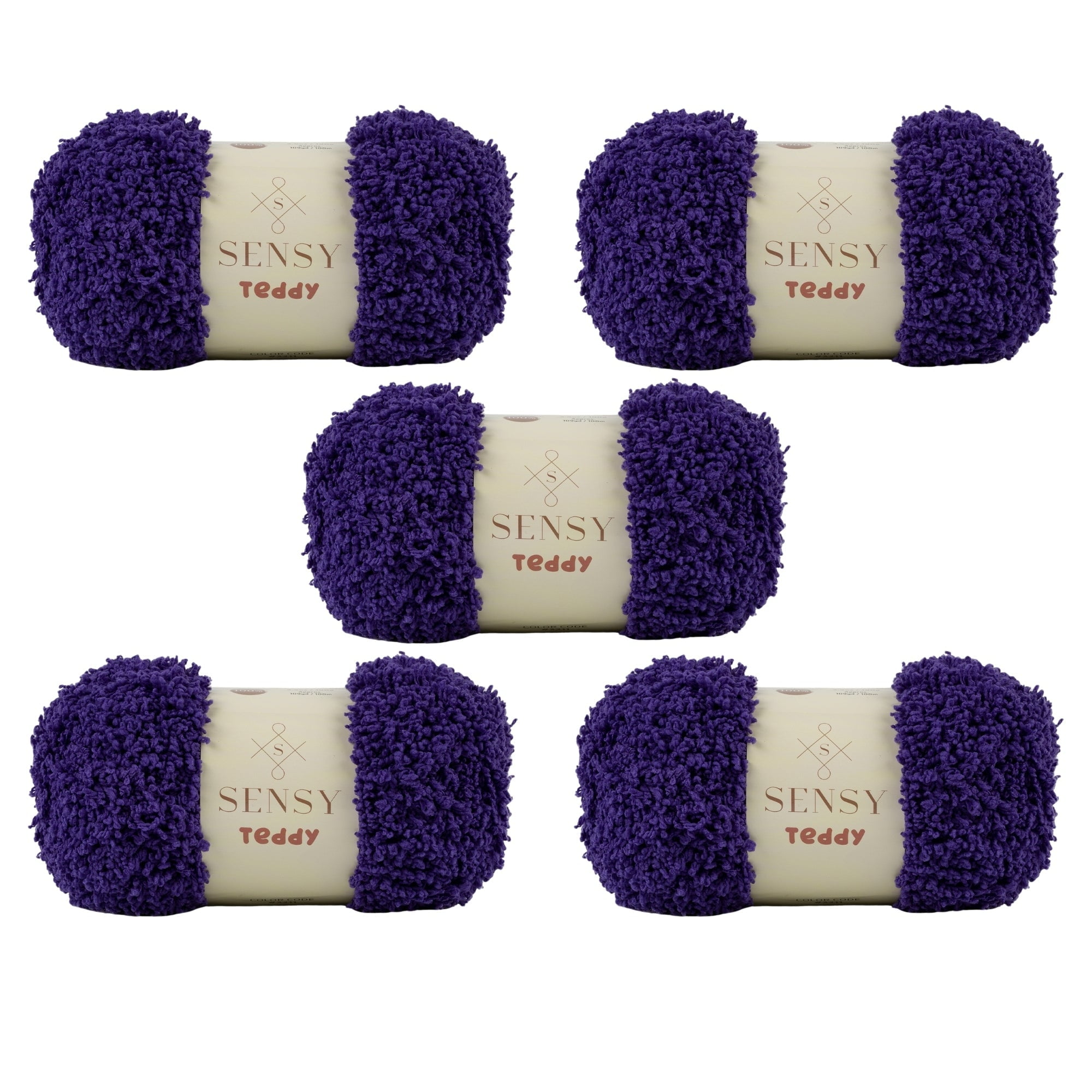 5 Skeins of Sensy Teddy Yarn for Crocheting, Sheepy Yarn, Sherpa Fleece ...