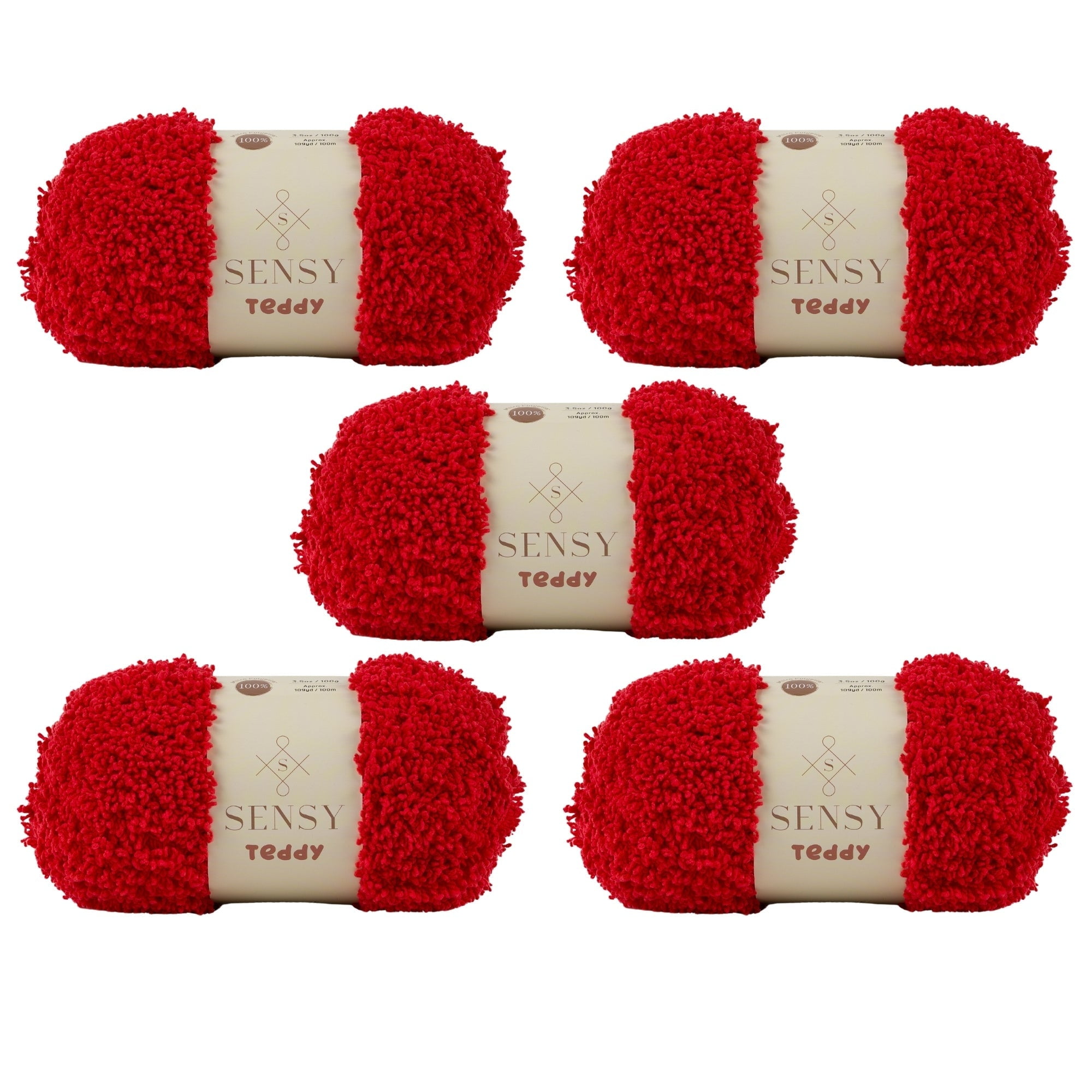 5 Skeins of Sensy Teddy Yarn for Crocheting, Sheepy Yarn, Sherpa Fleece ...
