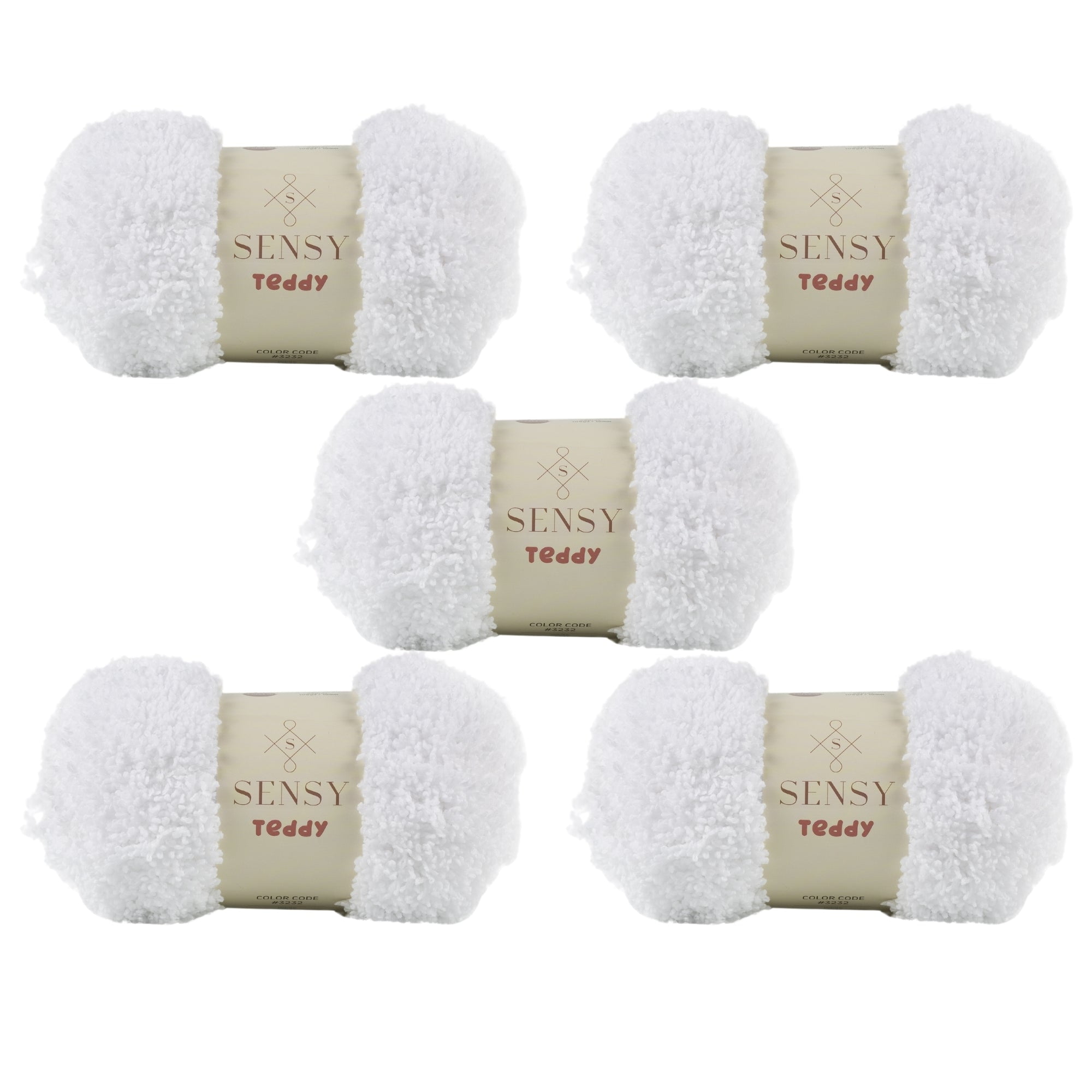 5 Skeins of Sensy Teddy Yarn for Crocheting, Sheepy Yarn, Sherpa Fleece ...