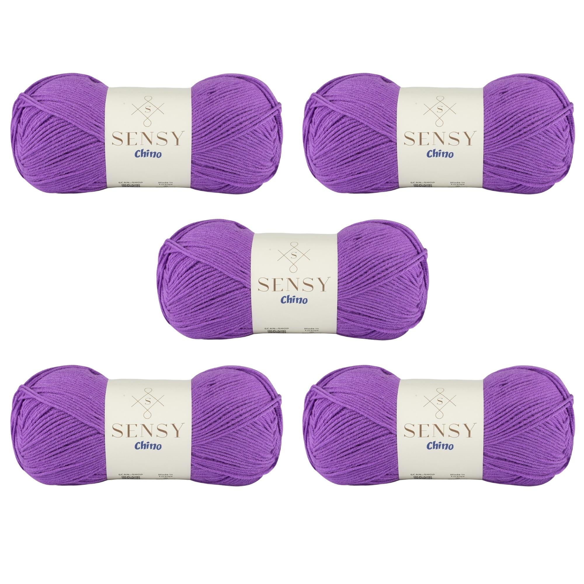 5 Skeins of Sensy Chino Soft Cotton Yarn, Soft Baby Cotton Yarn ...