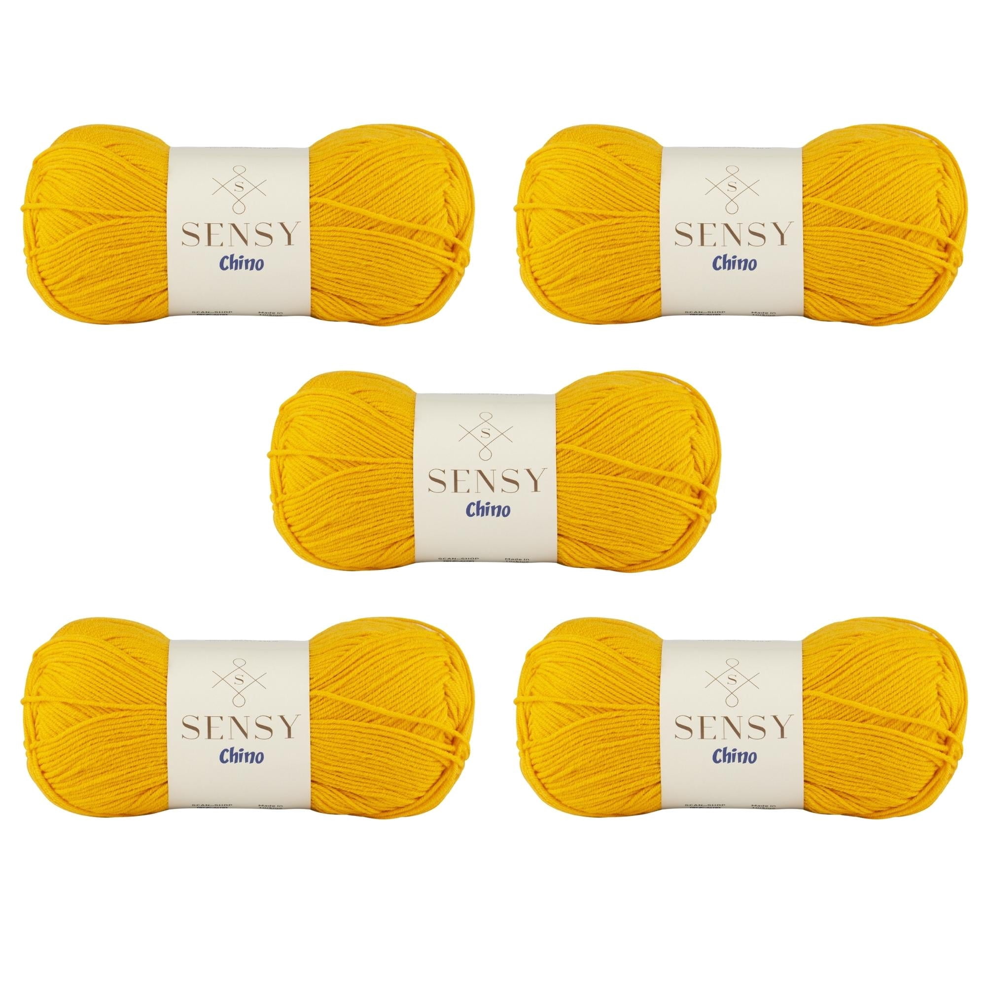 5 Skeins of Sensy Chino Soft Cotton Yarn, Soft Baby Cotton Yarn ...