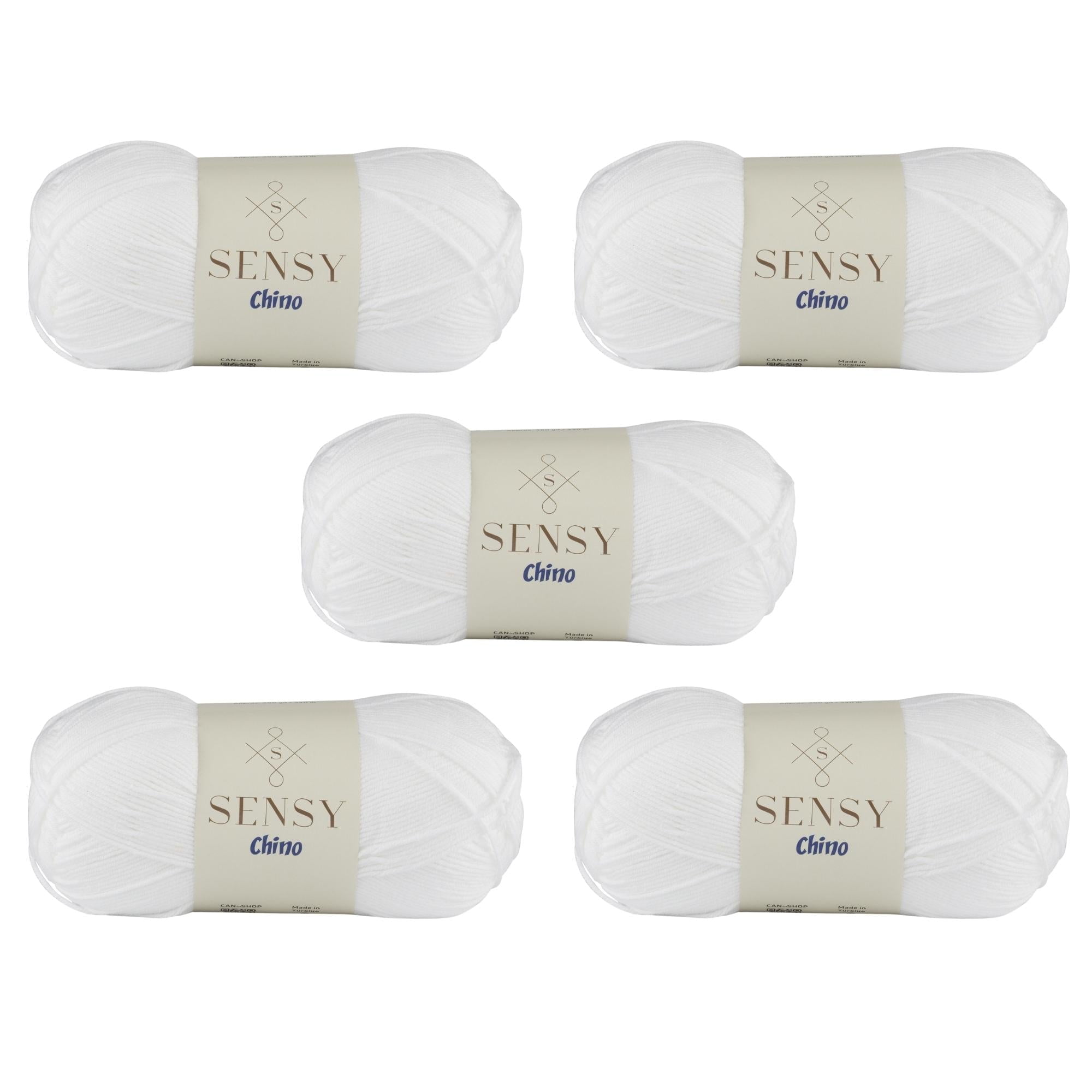 5 Skeins of Sensy Chino Soft Cotton Yarn, Soft Baby Cotton Yarn ...