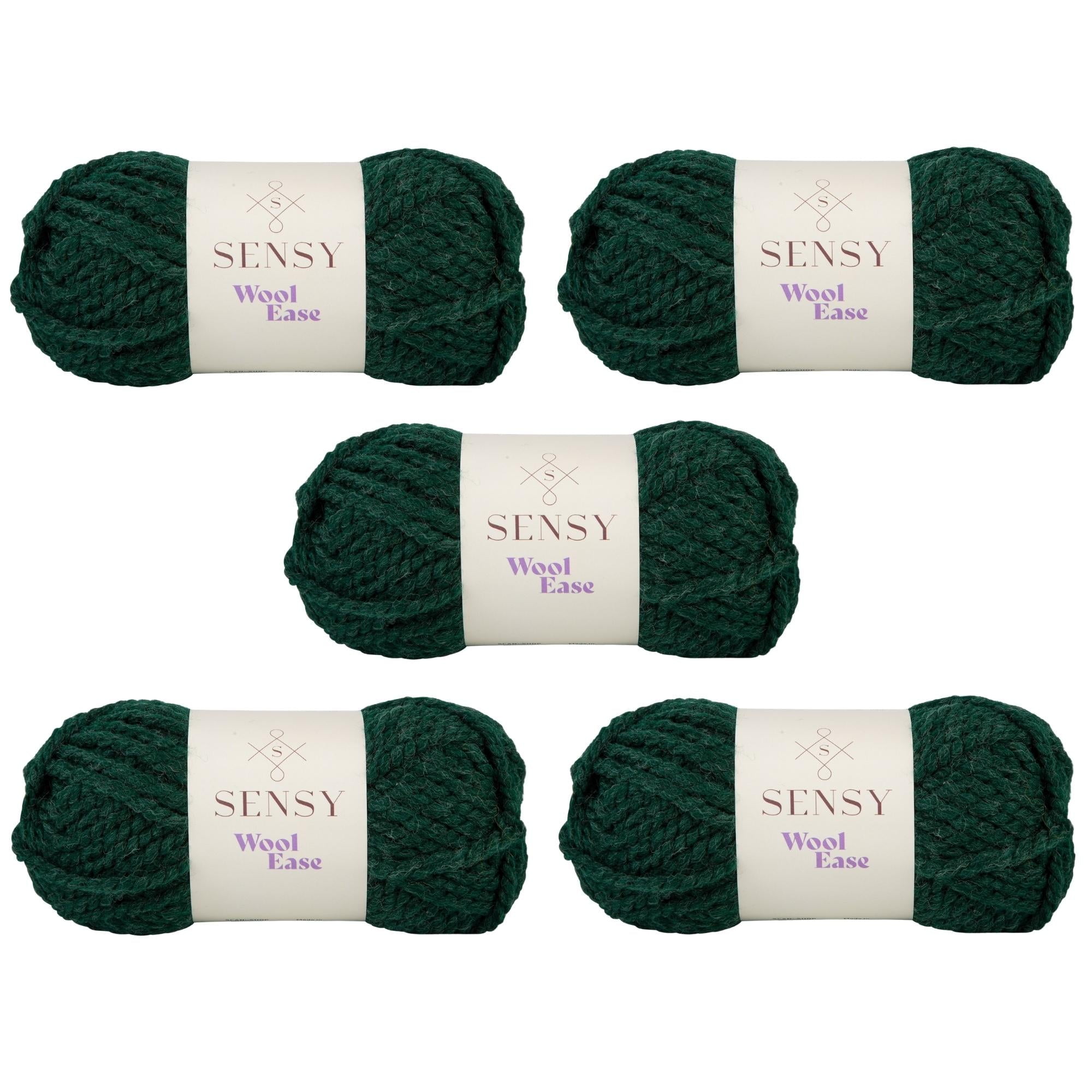 5 Skeins of Sensy Wool Ease Yarn, 3.5 oz, 66 Yards, Gauge 6 Super Bulky ...