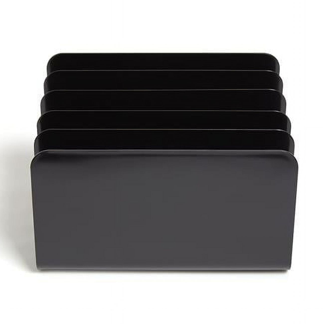 5-Slot Plastic Incline Mail Sorter, Black - Walmart.com