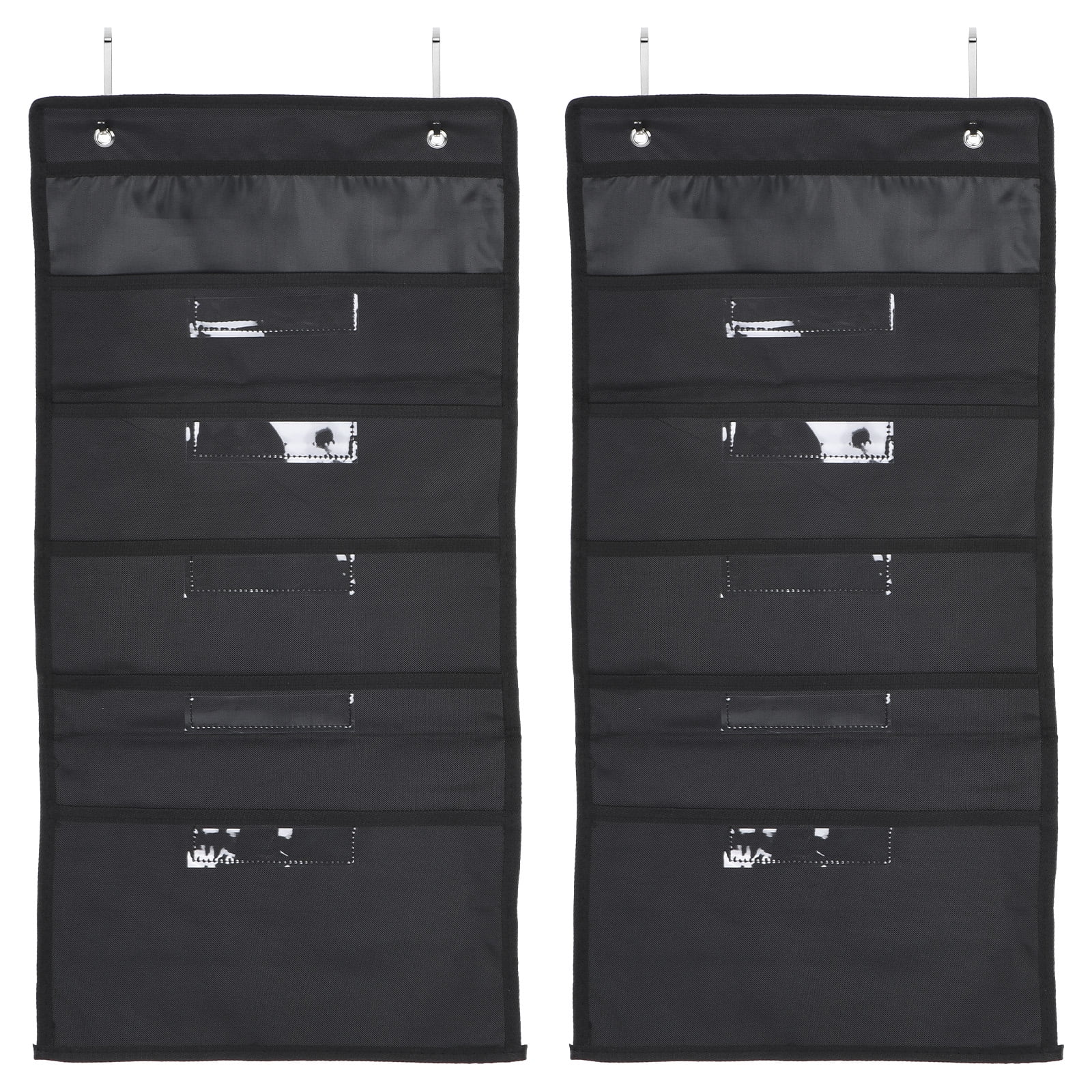 5 Slots Pocket Chart for Classroom, 2PCS Wall Hanging File Organizer ...
