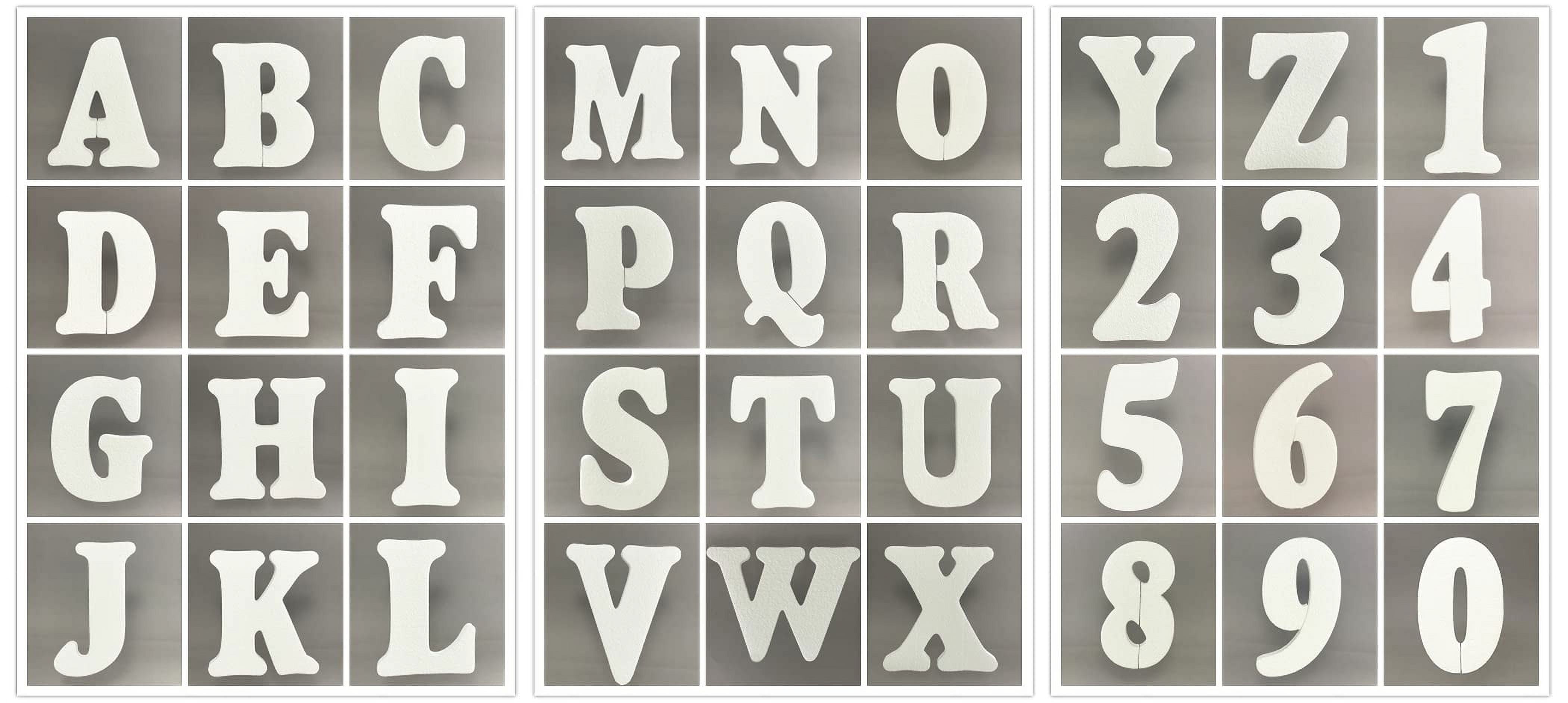 5" Smooth EPS Foam Letters Alphabet Numbers for Crafts Party Signs ...