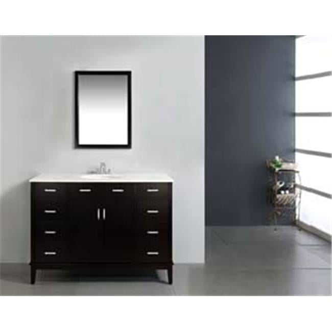 5 Solid Wood Frame Dark Espresso Brown Mirror - Walmart.com