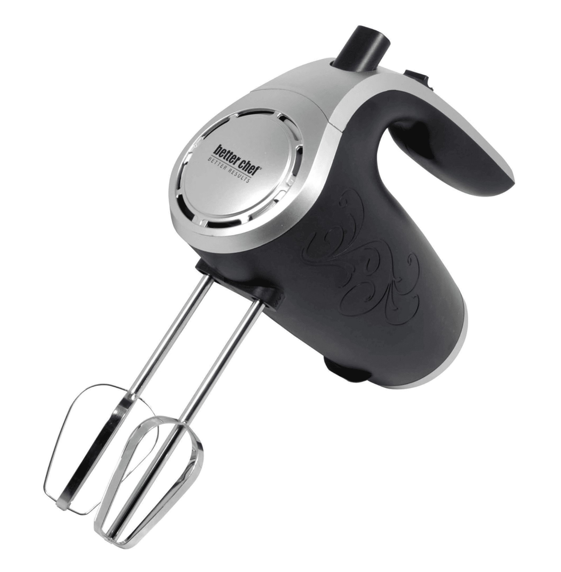 5-Speed 150W Hand Mixer with Silver Accents and Storage Clip Black ...