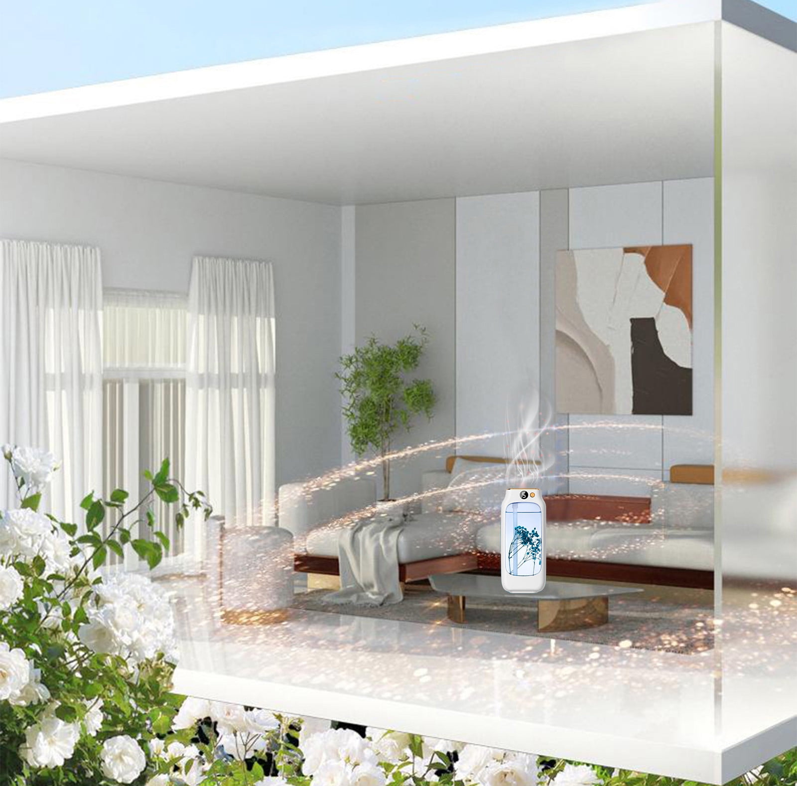 5-Speed Commercial Oil Diffuser, 180ml Waterless Aromatherapy Machine ...