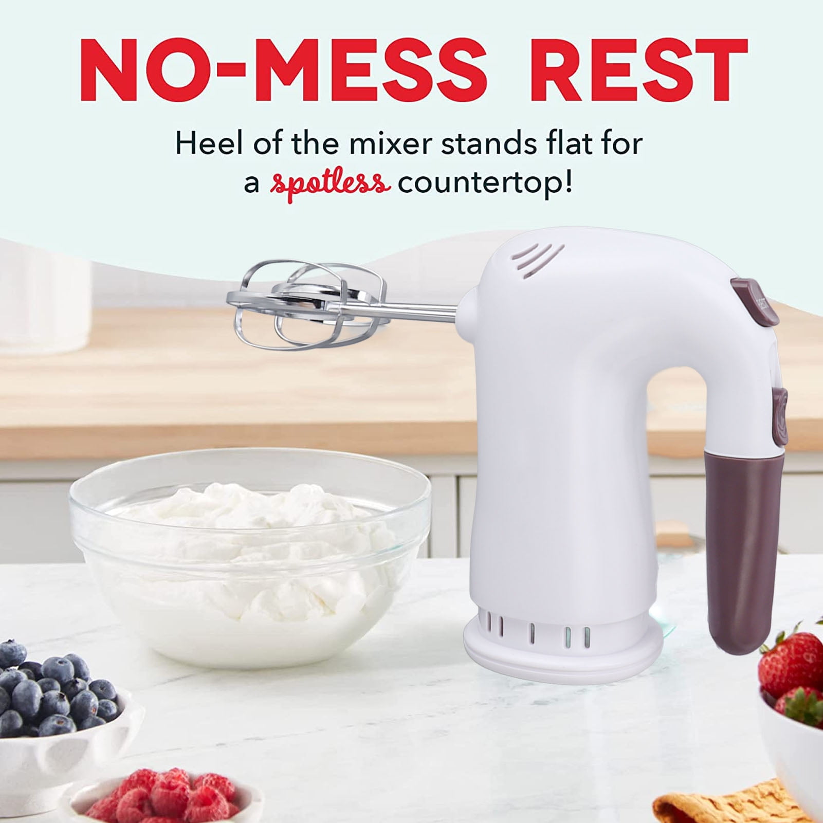 5 Speed Electric Hand Mixer 500W Power Handheld Mixer with Whisk for ...