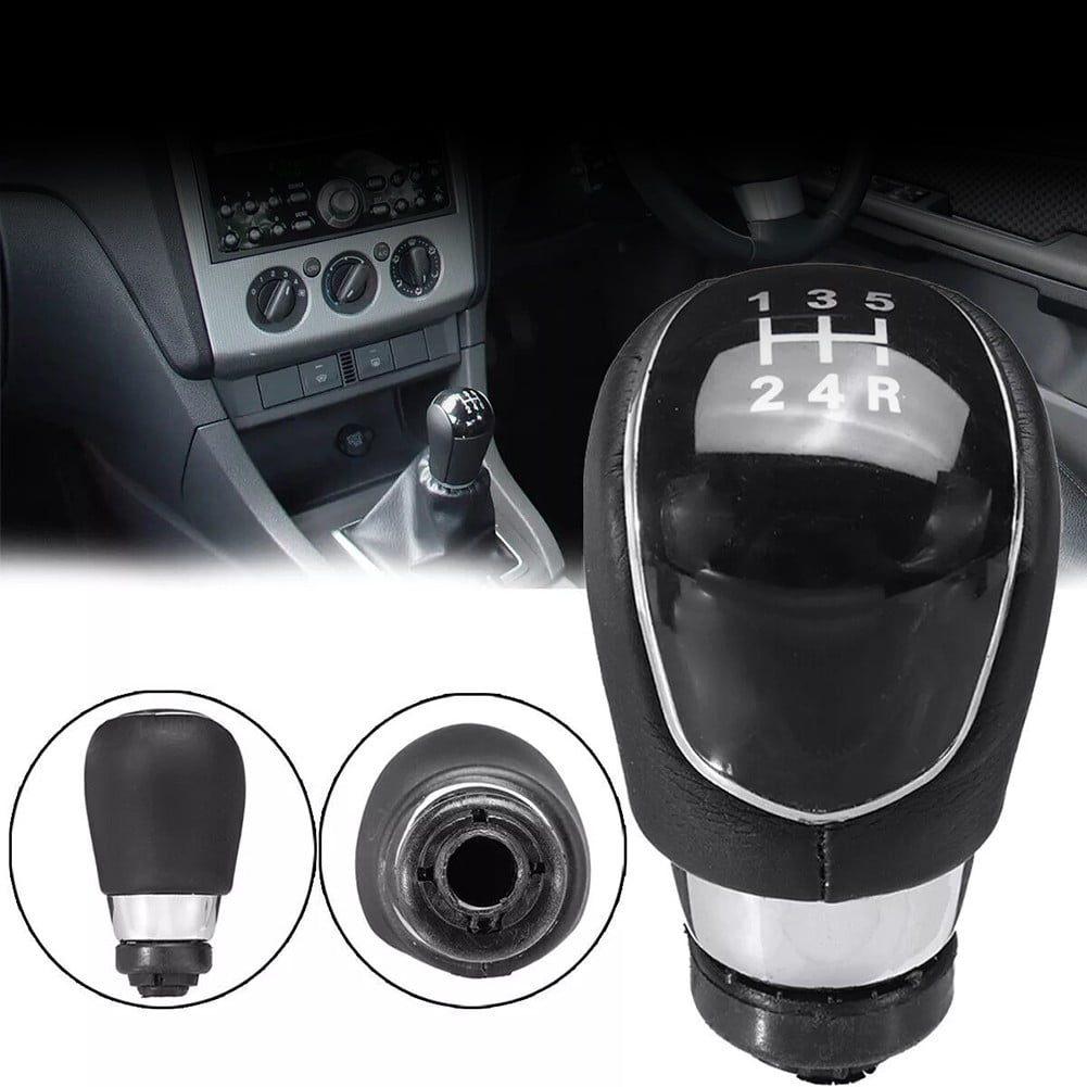 5 Speed Gear Shift Knob Black For Ford Focus MK2 MK3 C-MAX S-Max Fiesta ...