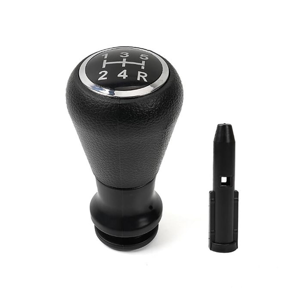 5 Speed Gear Shifter Stick Handle Black Stitched Shift Lever Knob ...