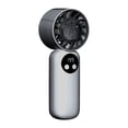 5 Speed Handheld Fan Ice Cooling Fan with LED Display USB Rechargeable ...
