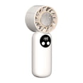 5 Speed Handheld Fan Ice Cooling Fan with LED Display USB Rechargeable ...