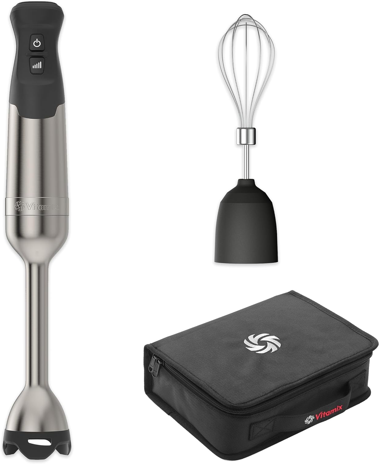5-Speed Immersion Blender 3-Piece Bundle with Whisk Attachment and ...