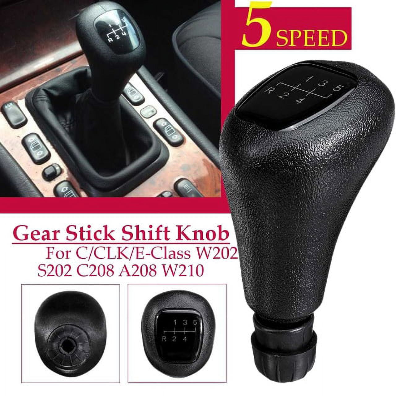 5 Speed Manual Leather Gear Shift Knob Shifter Lever for C Class W202 ...