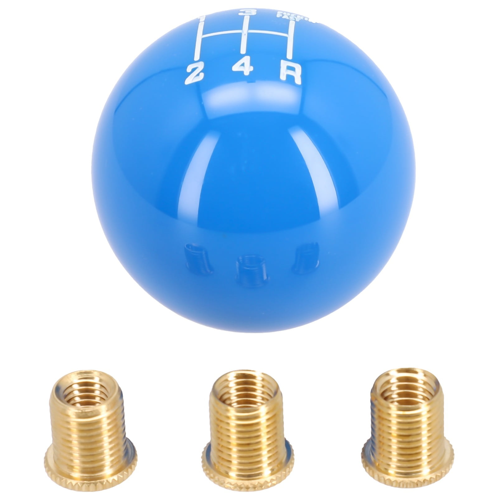 5 Speed Manual Shift Knob Leather Round Ball Gear Shifter Knobs Stick ...