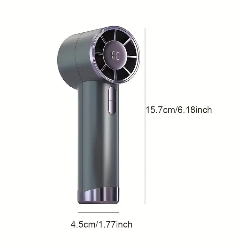 5-Speed USB Mini Fan with LED Display Portable Quiet Cooling for Home ...