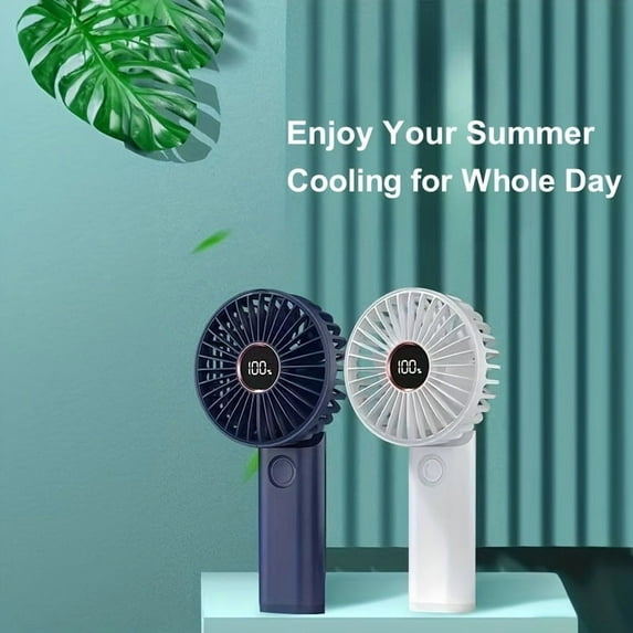5-Speed USB Rechargeable Handheld Fan - Ultra Lightweight Foldable ...