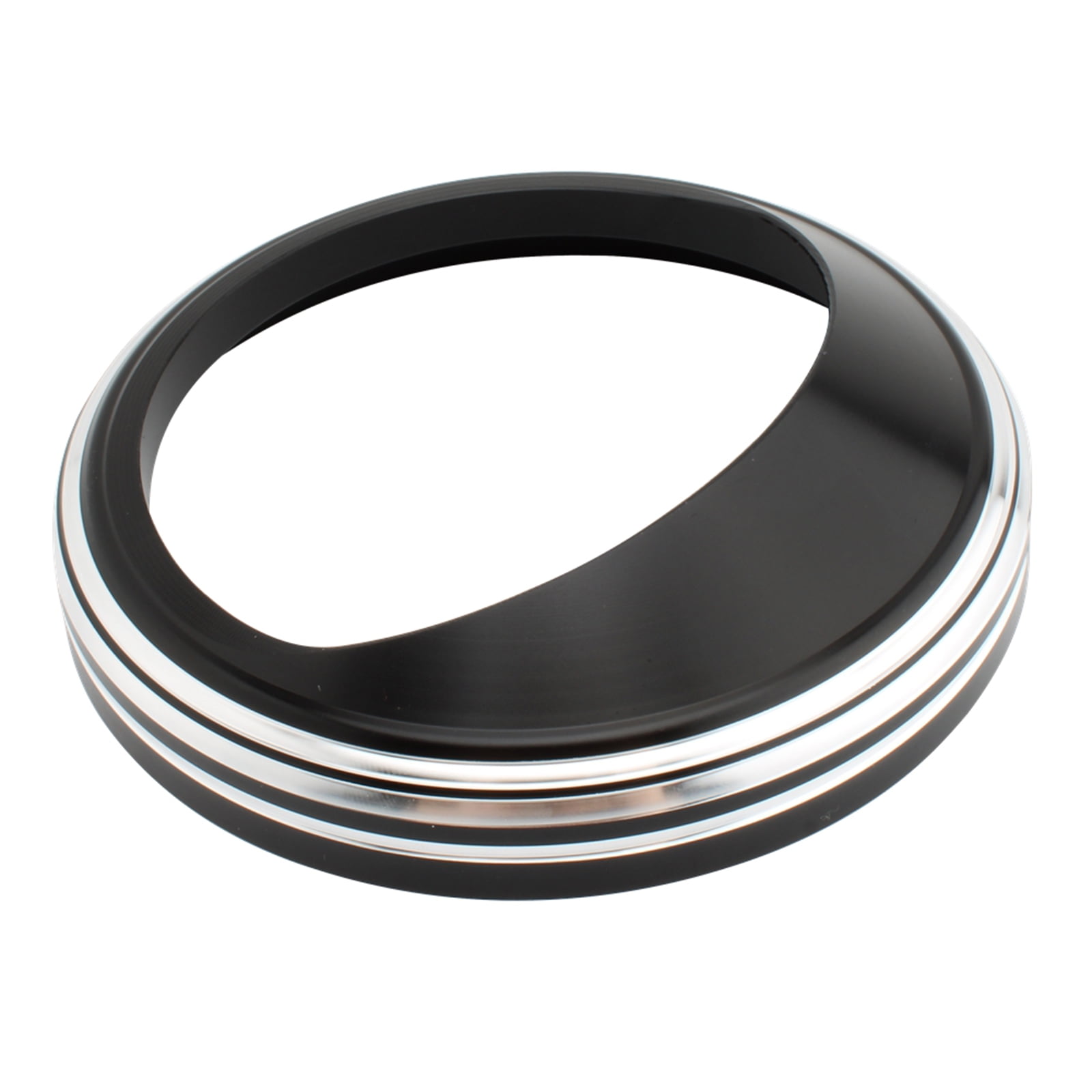 5" Speedometer Case Tachometer Cover Guard Silver & Black for Harley ...