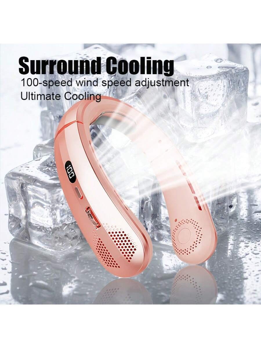 5 Speeds, Portable Neck Fan Hands Free Personal Fan, Rechargeable ...