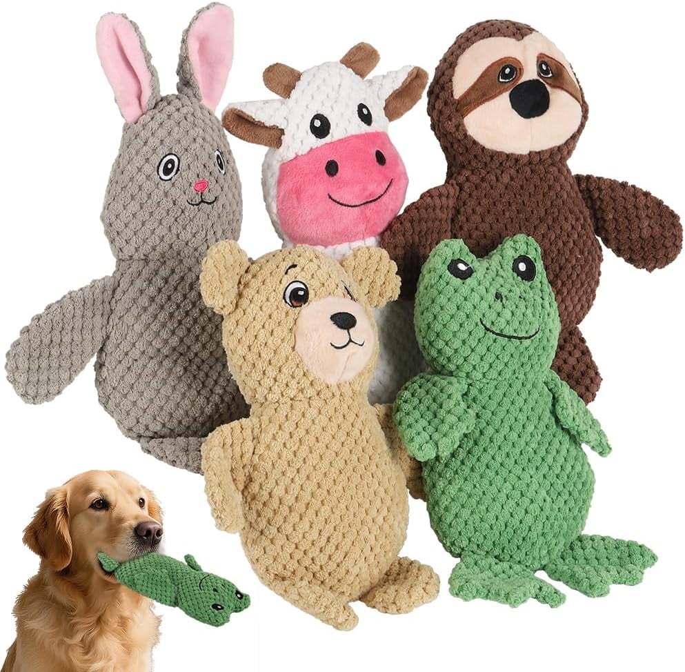 5- Squeaky - Durable -Shaped Plush for Dogs, Interive Puppy with ...