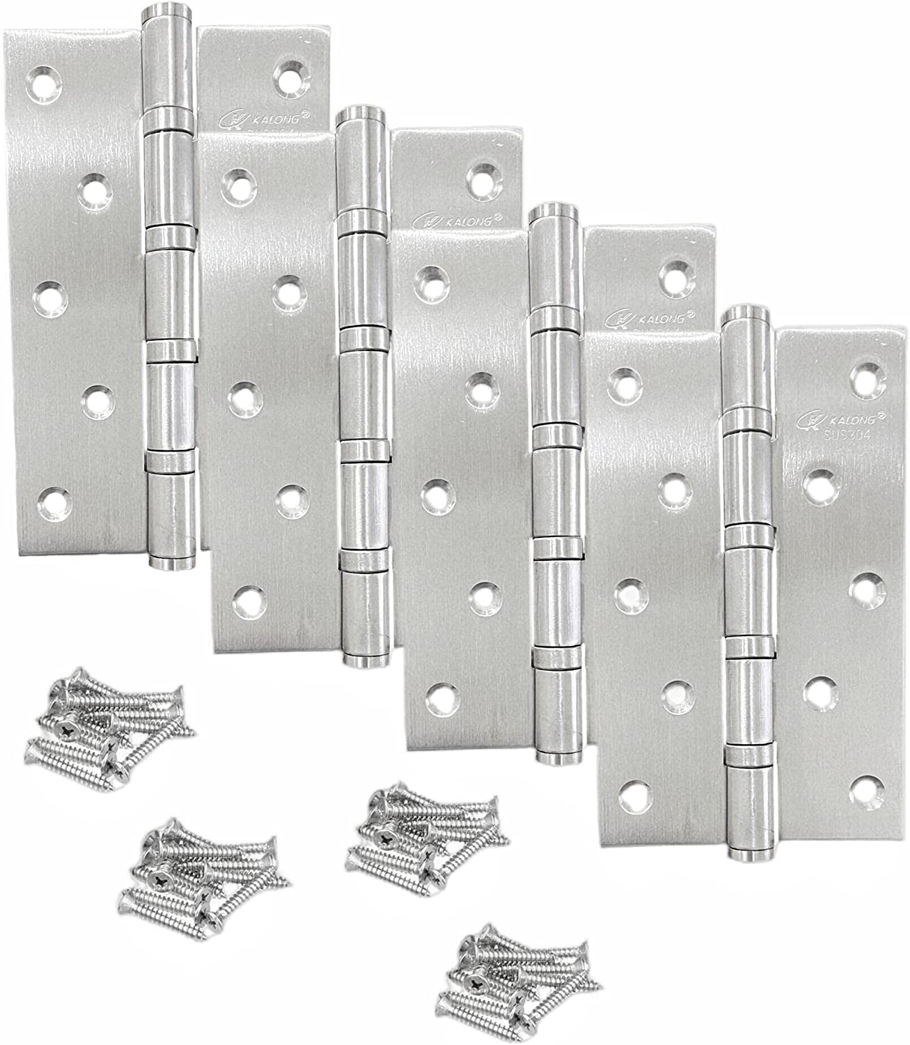 5" Stainless Steel Door Hinges, 5 x 3 inch 304 Heavy Duty Ball Bearing ...