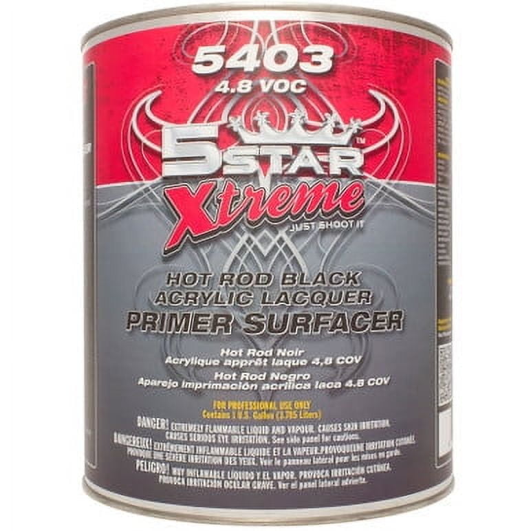 5 Star Extreme 5ST-5403-1 Black Hot Rod Lacquer Primer, 1 gal - Walmart.com