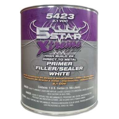 5 Star 5423, High Build 2K DTM Primer Filler Primer White - Walmart.com