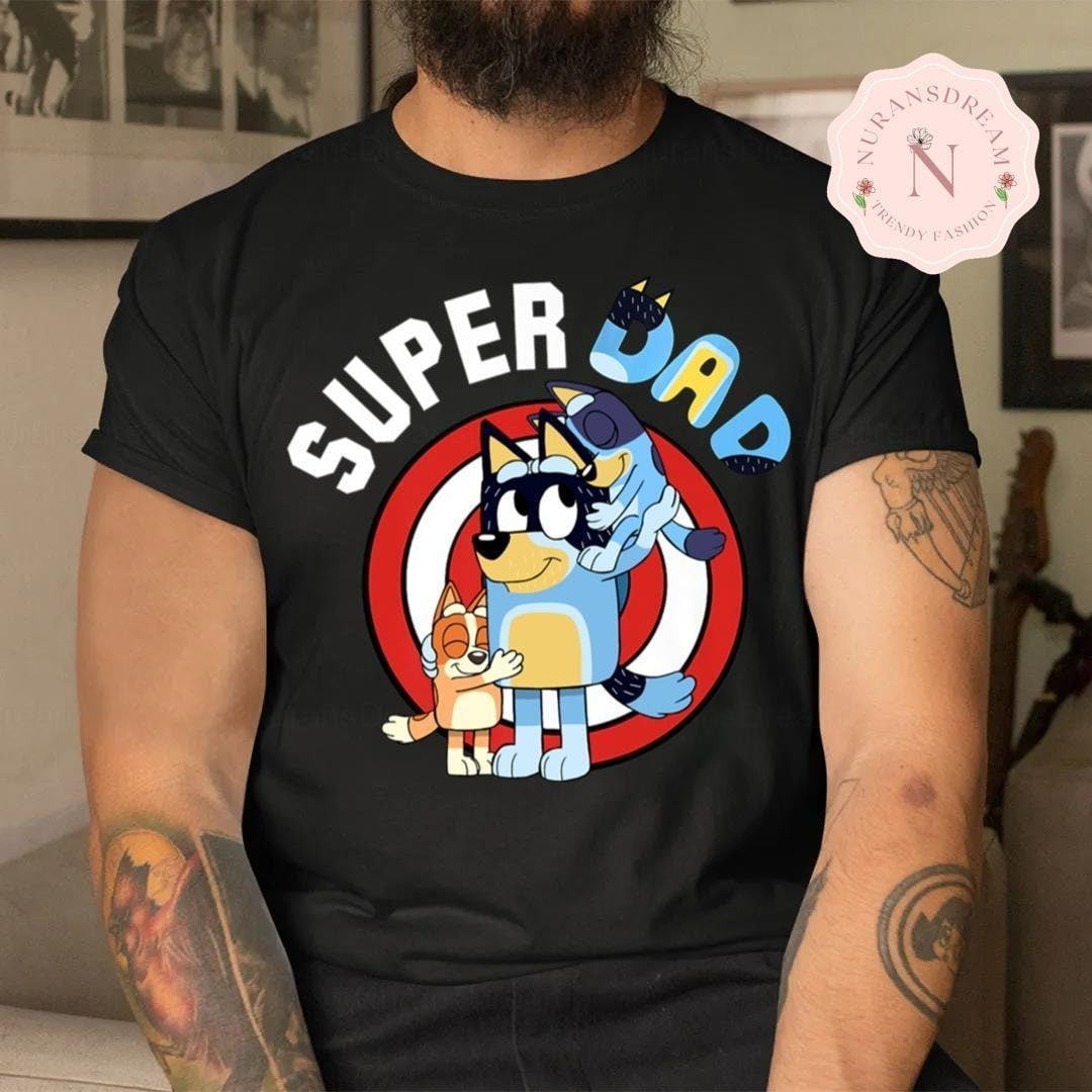 5 Star Dad Bluey Dad T-shirt, Bluey Dad T-Shirt, Bluey Best Dad Shirt ...