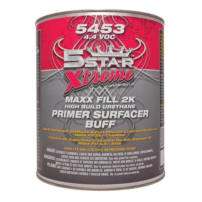 5 Star Extreme 5ST-5453-1 High Build Urethane Primer Surfacer, Buff ...