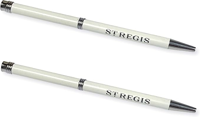 5-Star Luxury St. Regis Hotel Souvenir Ink Pen Set – White, 5.3-Inch ...