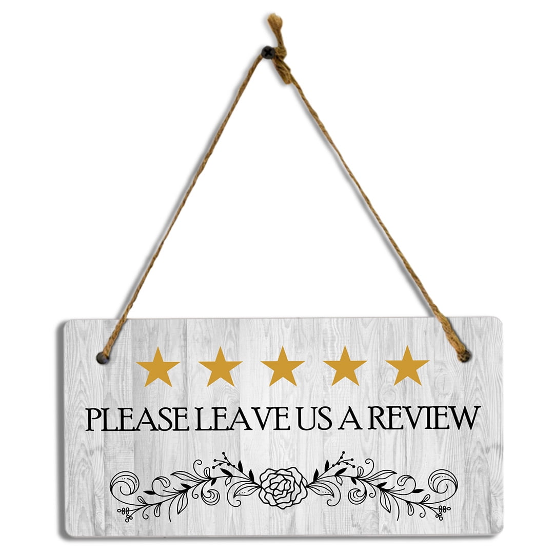 5 Stars Please Leave Us A Review 5x10 Hanging Plus Wall or Door Sign ...