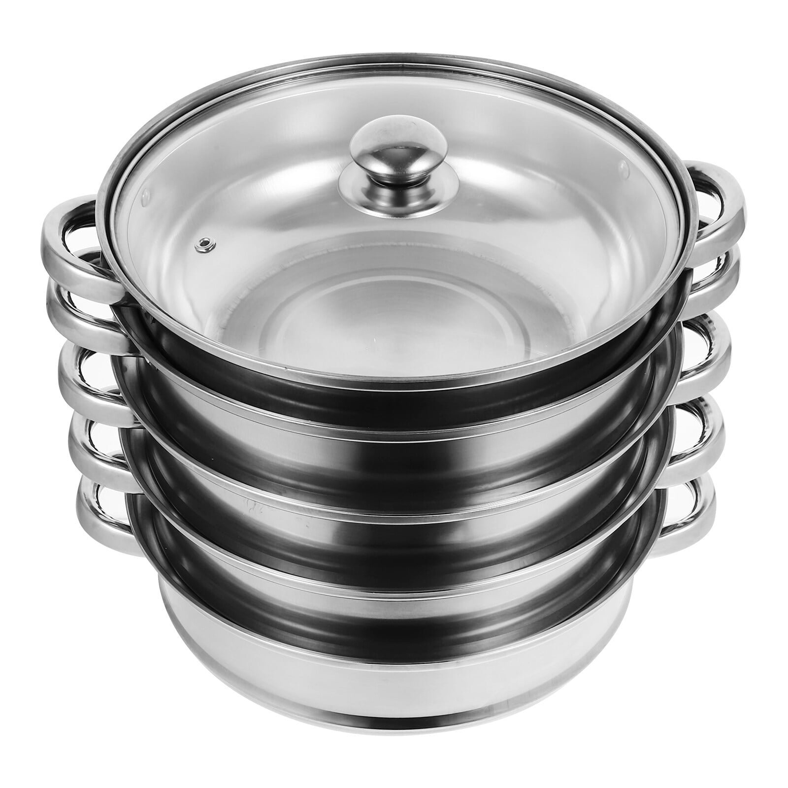 5 Steamer Pans Tier Premium Stainless Steel Steamer Set Cookware Pot ...