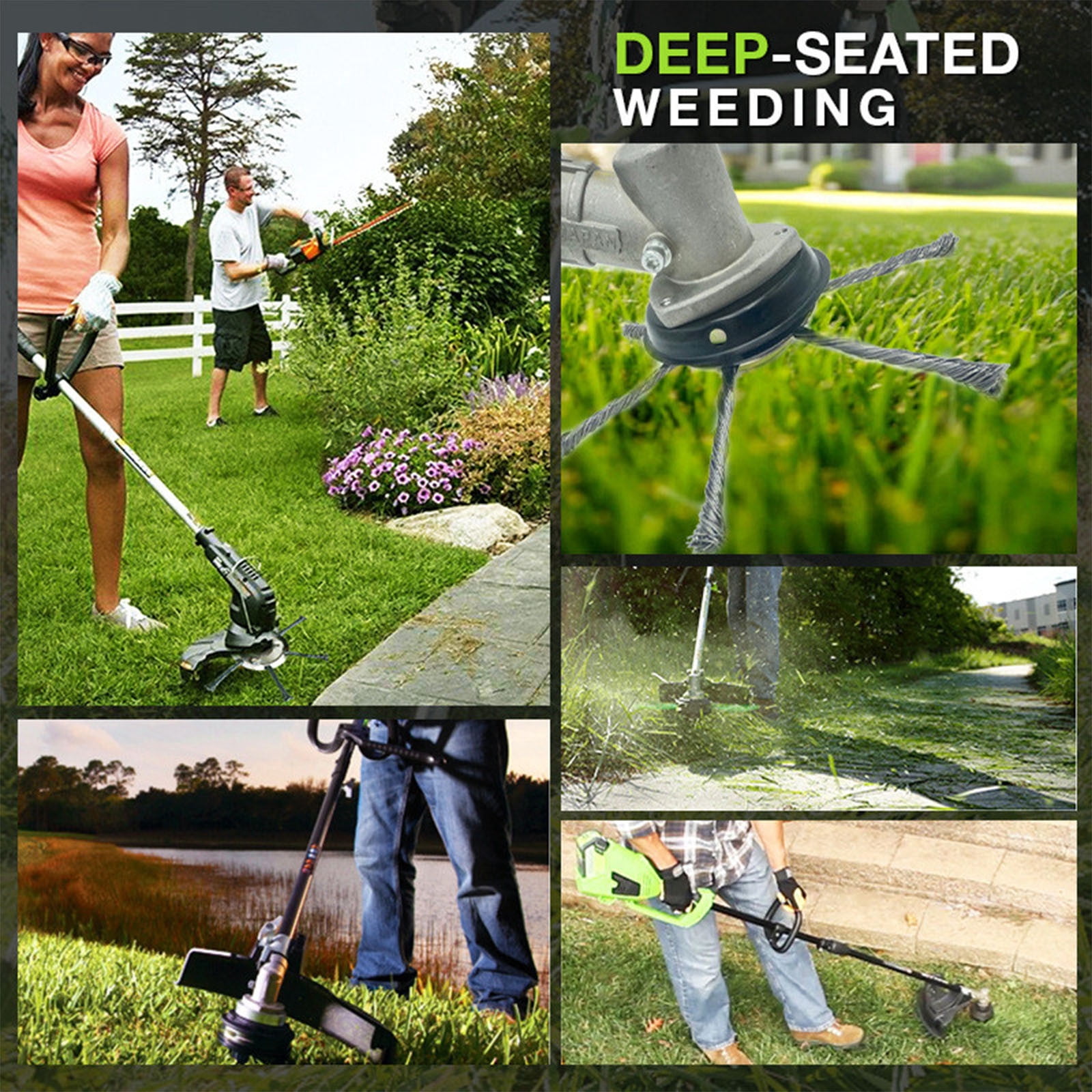 5 Steel Wire Wheel Grass Trimmer, 6 Inch Universal Steel Wire Trimmer ...