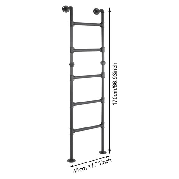 5-Step Carbon Steel Bunk Bed Ladder Black - 200kg/440.92lbs Load ...