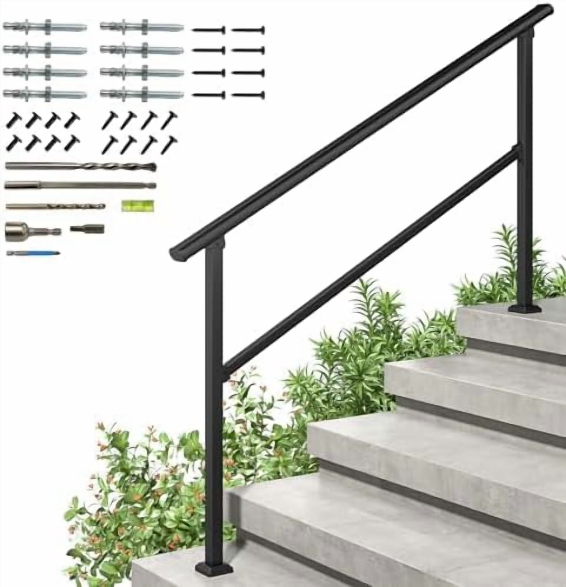 5 Step Handrails for Outdoor Steps, Safety Outdoor Hand Rails for ...