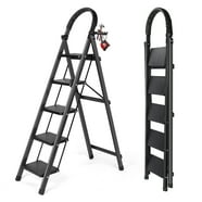 Folding Step Ladder Reinforced Tie Rod Metal Fixed Support Hinge ...