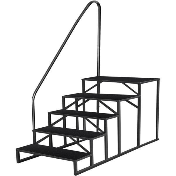 5 Step Ladder with Handrail, Swimming Pool Ladder Above Ground, 660 lb ...