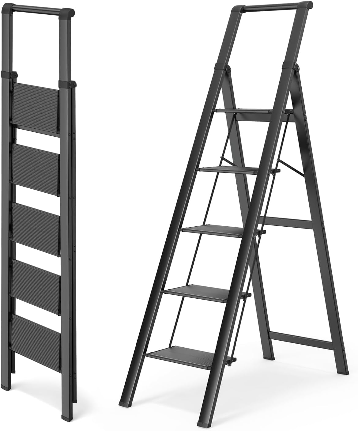 5 Step Ladder, Ladders for , Anti-Slip Pedals, Step Stool Foldable ...